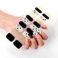China New Technology Pineapple Designer Nail Stickers Fast Delivery Semicured Gel Nail Sticker for sale