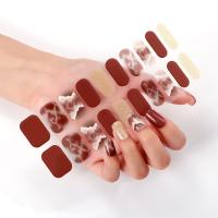 China New Technology Pineapple Designer Nail Stickers Fast Delivery Semicured Gel Nail Sticker for sale