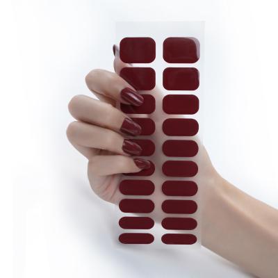 China New Trends Nail Sticker Easy To Apply And Remove Gel Nail Wraps Supplier From China for sale