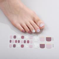 China New Arrival Semi-Cured Gel Nail Sticker Toe Nail Wraps Manufacturer From China for sale