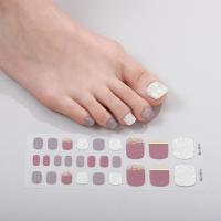 China New Arrival Semi-Cured Gel Nail Sticker Toe Nail Wraps Manufacturer From China for sale