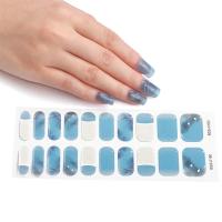 China Custom-made 3D Semi Cured Gel Nail Sticker Popular Custom-made Korea Style Design for sale