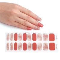 China Custom-made 3D Semi Cured Gel Nail Sticker Popular Custom-made Korea Style Design for sale