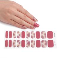 China Custom-made 3D Semi Cured Gel Nail Sticker Popular Custom-made Korea Style Design for sale
