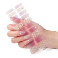 China Mobray Hot Sell Semi Cured Wraps Long Lasting Gel Nail Stickers New Arrival Styles Nail Gel Wraps With Uv Lamp for sale