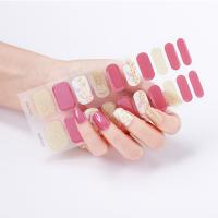 China Top Sale 100% Full Inspection Touch Feeling Gold Gel Nail Wraps Semi Cured Supplier From China for sale