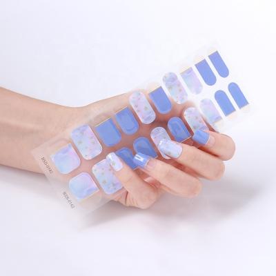 China New Arrival Top Quality No Minimum Rainbow Cured Gel Nail Wraps French Manicure Supplier Nail Strips From China for sale