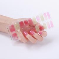 China New Arrival Top Quality No Minimum Rainbow Cured Gel Nail Wraps French Manicure Supplier Nail Strips From China for sale