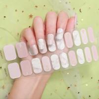 China Eco-friendly Nail Wrap Supplies Self-adhesive Korean Gel Polish Strips for Custom Logo for sale