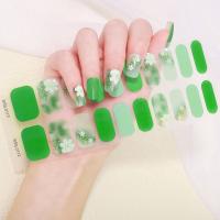 China Eco-friendly Nail Wrap Supplies Self-adhesive Korean Gel Polish Strips for Custom Logo for sale