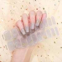 China Eco-friendly Nail Wrap Supplies Self-adhesive Korean Gel Polish Strips for Custom Logo for sale