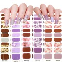 China 2023 Long Lasting UV Gel Polish Nail Wrap Bundle Halloween NFC New Led Nail Art Sticker Glitter Shades Of Black Nail Strips for sale