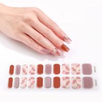 China 2023 Long Lasting UV Gel Polish Nail Wrap Bundle Halloween NFC New Led Nail Art Sticker Glitter Shades Of Black Nail Strips for sale