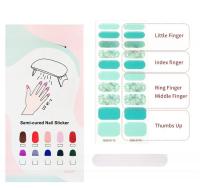 China 2023 Long Lasting UV Gel Polish Nail Wrap Bundle Halloween NFC New Led Nail Art Sticker Glitter Shades Of Black Nail Strips for sale