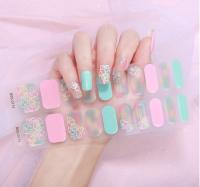 China Cheap Wholesale Full Custom Packaging Boxes Nail Wrap Solid Color Nail Sticker Variety Cute Led Lamp Nail Polish Strips Floral for sale