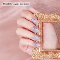 China Cheap Wholesale Full Custom Packaging Boxes Nail Wrap Solid Color Nail Sticker Variety Cute Led Lamp Nail Polish Strips Floral for sale