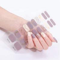 China Competitive Price Pink Marble Nail Polish Strips Nail Stickers Custom Make Bling Hot Girl Nail Decal Manufacturer From China for sale