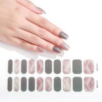 China Customized Logo DIY Designs Nail Wraps Polish Strips Gel Stickers Eco-friendly Sample for sale
