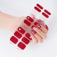 China 3D Gel Semi Cured Nail Wraps With Solid Color and Grow In The Dark for Korean Nails for sale