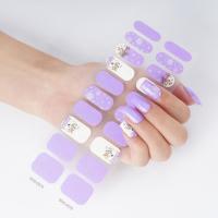 China 3D Gel Semi Cured Nail Wraps With Solid Color and Grow In The Dark for Korean Nails for sale