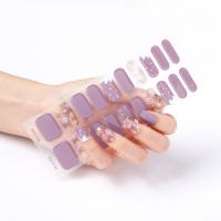 China New Material Custom Printed 2D Semi Cured Gel Nail Wraps For Girl for sale