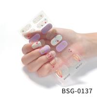 China Eco-friendly Gloss Floral Personalized Pastel Poly Gel Nails Sticker with UV Lamp for sale