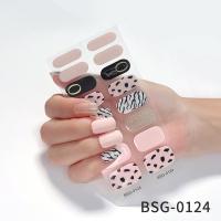 China Eco-friendly Gloss Floral Personalized Pastel Poly Gel Nails Sticker with UV Lamp for sale