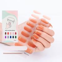 China High gloss Irregular bronzing lines Marble leopard print semi curing gel nail sticker used with UV lamp for sale