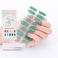China High gloss Irregular bronzing lines Marble leopard print semi curing gel nail sticker used with UV lamp for sale