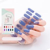 China High gloss Irregular bronzing lines Marble leopard print semi curing gel nail sticker used with UV lamp for sale