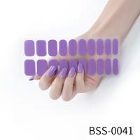 China 3D Solid Color Design Nail Strips Semi Cured Gel UV Nail Sticker For Girl Free Sample for sale