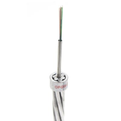 China 60mm2 Overhead Fiber Optic Cable Central Steel Tube OPGW 12-24 core for sale