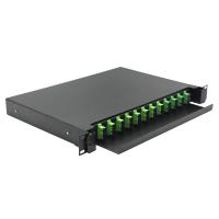 China ODF 19 Rack Mount Fiber Distribution Box 24 48 96 Core Optical Patch Panel for sale