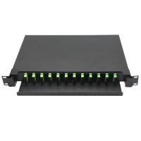 China FTTH 1U 2U 24 48 Ports Metal Fiber Optic Terminal Box 19 Rack Cabinet for sale