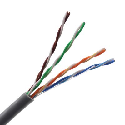 China Category 5E UTP 0.5mm Bare Copper Network Cat5e Telecommunication Cable for sale