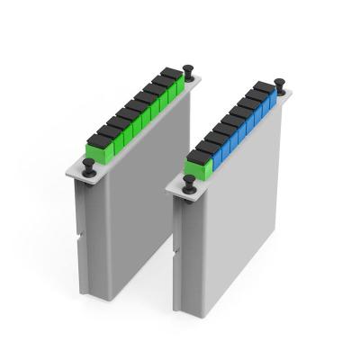 China SC APC UPC 1X4 1X8 1X16 1X32 1X64 FTTH PLC Splitter Cassette Box Insert Type for sale