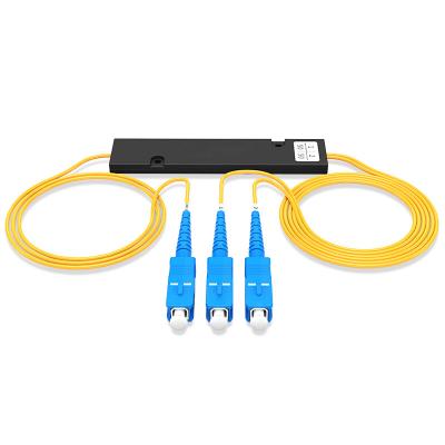 China ABS LSZH Box Type SC UPC 1x8 Optical Fiber Splitter FTTH Single Core for sale