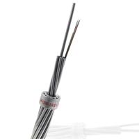 China OPGW Aerial Overhead Power Ground Wire G652D G655 G655C Stranded 12 24 36 48 Core for sale