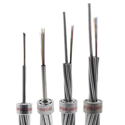 China 48 Core Self Supporting Aerial Composite Overhead Ground Wire OPGW Optical Fibre Cable for sale