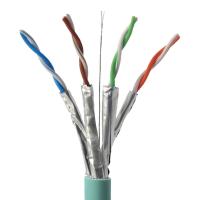 China High Speed Cat6A Indoor Lan Cable Twisted Pair STP FTP 23AWG 0.56mm BC for sale