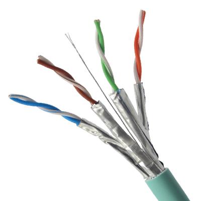 China 7mm CCA BC FTP SFTP CAT6a Cable 600MHz 23AWG 4 Twisted Pair 8 Core Network for sale