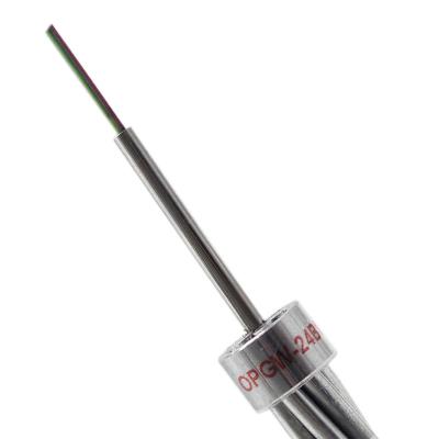 China 24 36 48 96 144core G655C G652D Opgw Fiber Optic Cable Manufactures for sale