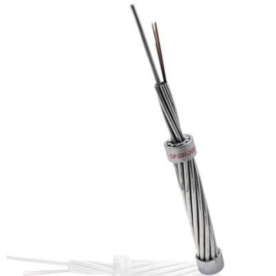 China FCC Outdoor Aerial Fiber Optic Cable 48 Core OPGW Optical Ground Wire for sale