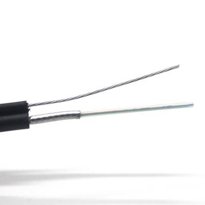 China Outdoor 2-12 Core Aerial Self Supporting Figure 8 Optical Fiber Cable With Steel Messenger for sale