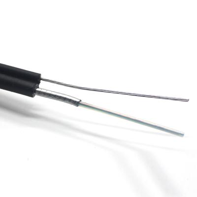 China 12 Core Figure 8 Fiber Optic Cable Seven Stranded Messenger Wires Single PE Jacket for sale
