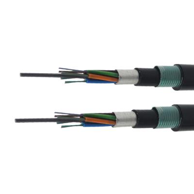 China GYTA53 Underground Double Sheath Double Armored 24 Core Optical Fiber Cable for sale