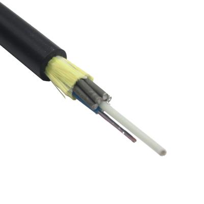 China Fibra Optica 12 Hilos Adss Span 200 Adss 2 Core 6 24 48 96 Hilos 4km Single Jacket Asu Fibre Optic Cable for sale