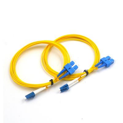 China 1M 1.5M 2M SC To SC Fiber Patch Cable Singlemode Simplex SM 9/125 Yellow LSZH Fiber Jumper for sale