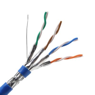 China Fluke Passed Sftp Shielded 1200mhz 22awg 23awg Lszh Network Cat 6A Cat7 Cat7a Lan Cable Waterproof Cable for sale
