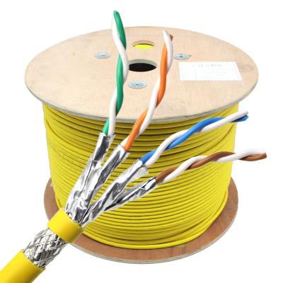 China Twisted Pair Copper Conductor Cat8 SFTP Network Ethernet Cable For High Speed Data Center for sale